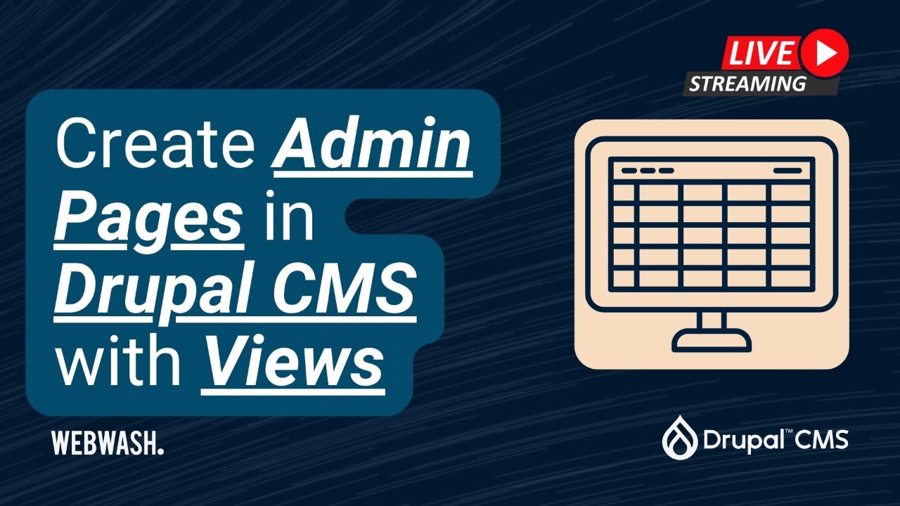 Create Admin Pages in Drupal CMS with Views - YouTube