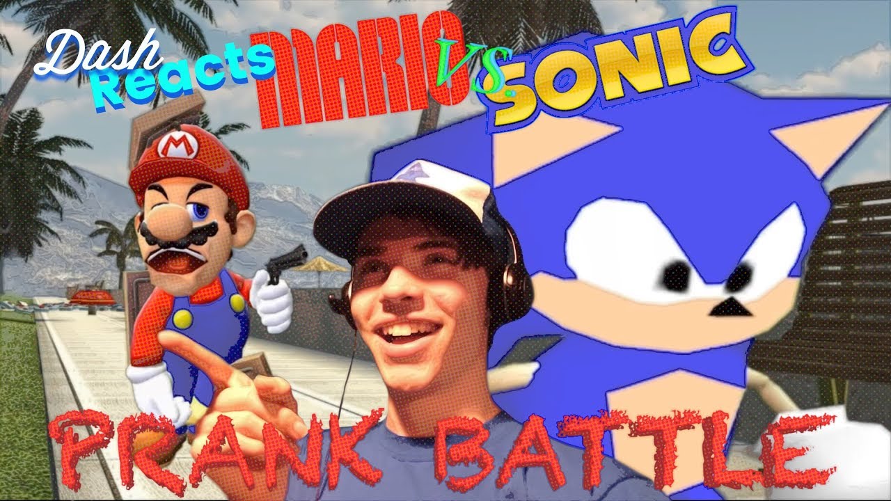 Mario Vs. Sonic - PRANK BATTLE! | Dash Reacts - YouTube