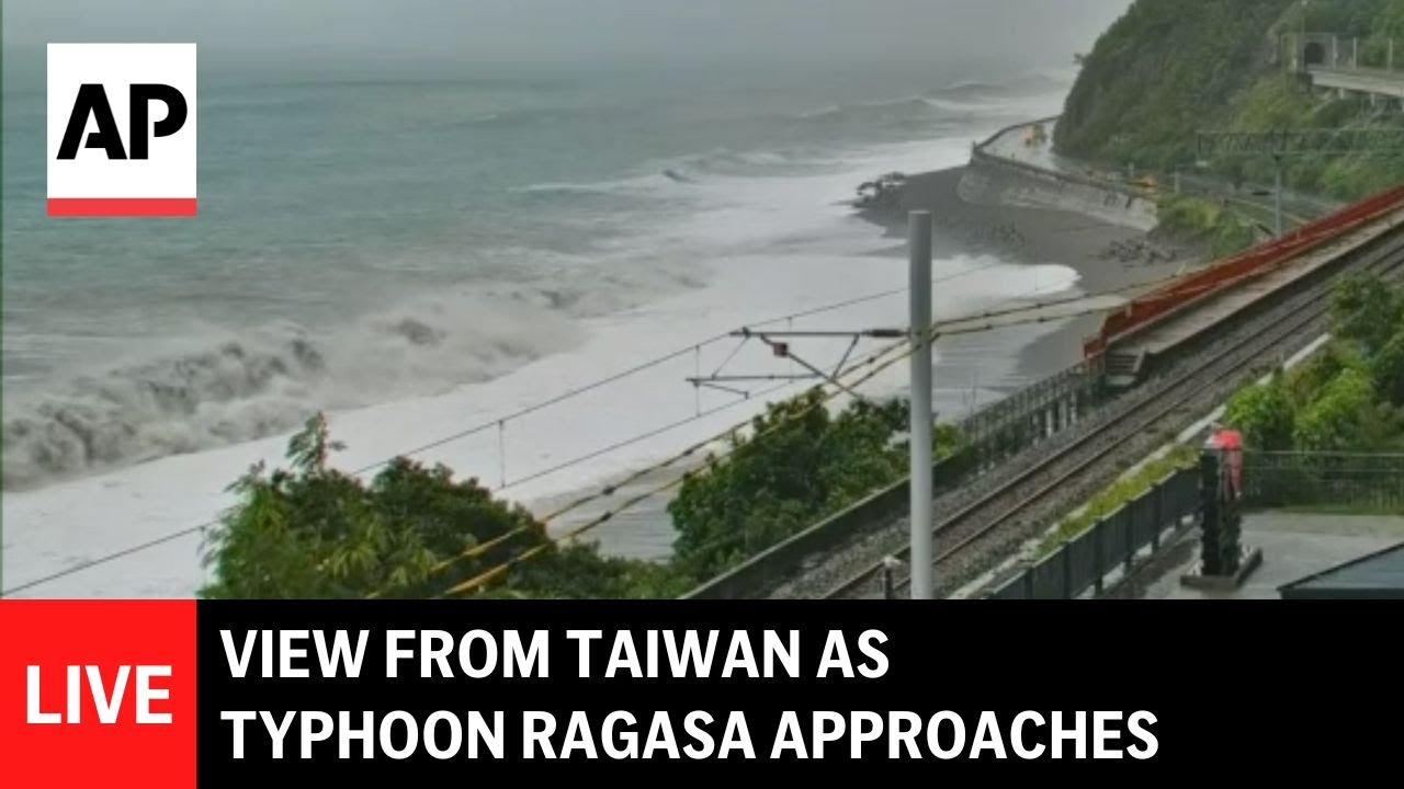 LIVE: View from Taiwan as Typhoon Ragasa brings rain - YouTube