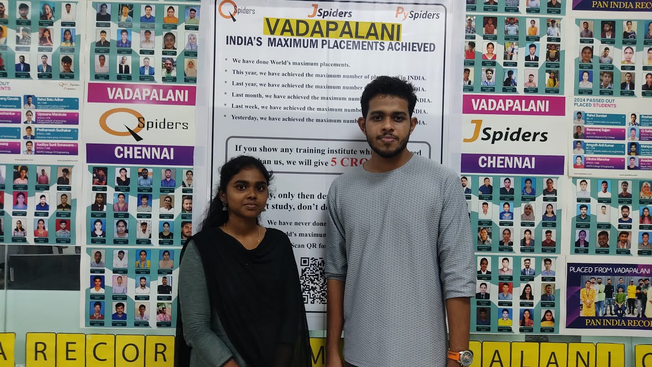 Success story of Ms.A Vishalidevi as a software Engineer Qspiders vadapalani Chennai. - YouTube