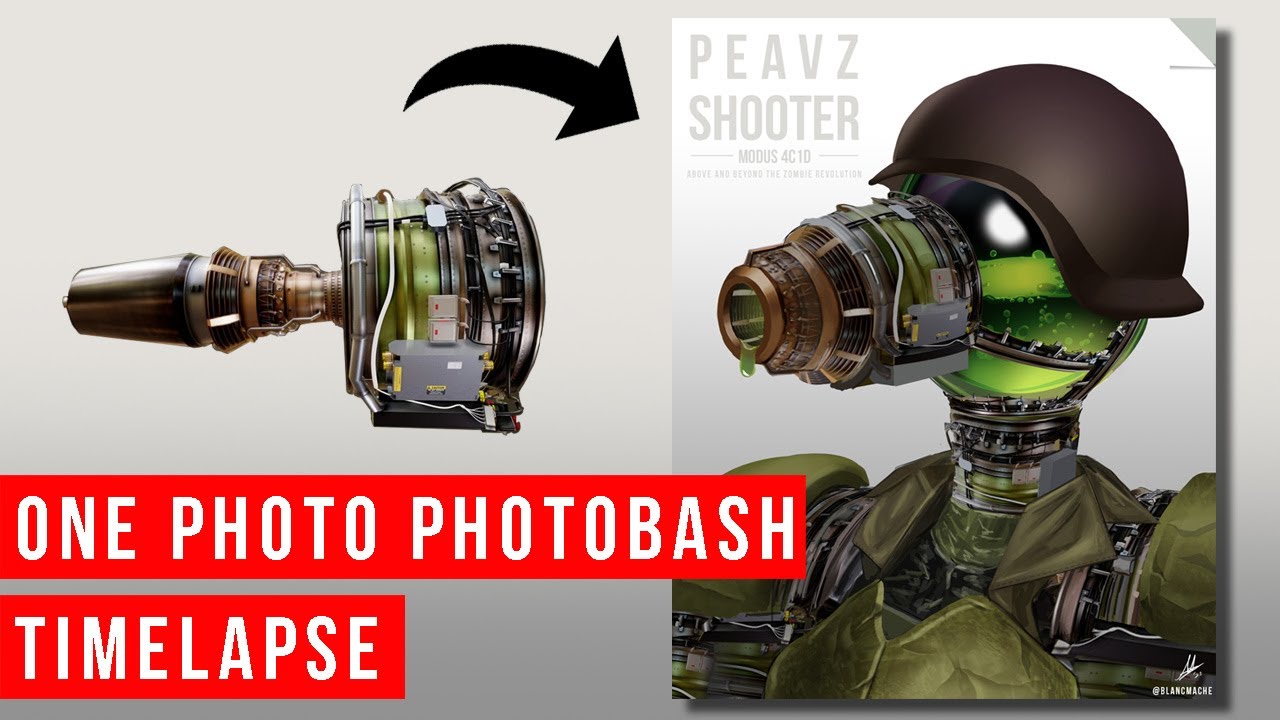 Single Photo Photobash! (Timelapse) - YouTube