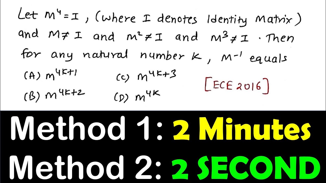Linear Algebra - TRICK | GATE Engineering Mathematics - YouTube