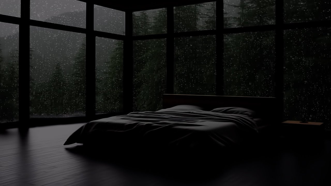 Thunderstorm outside the Window🪟Relax in the cozy room and listen to ...