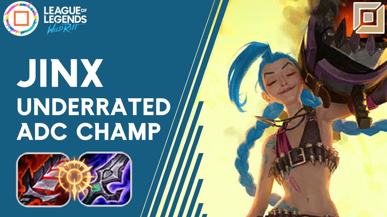 JINX Underrated ADC Champion || Wild Rift Jinx Gameplay || Jinx Build ...