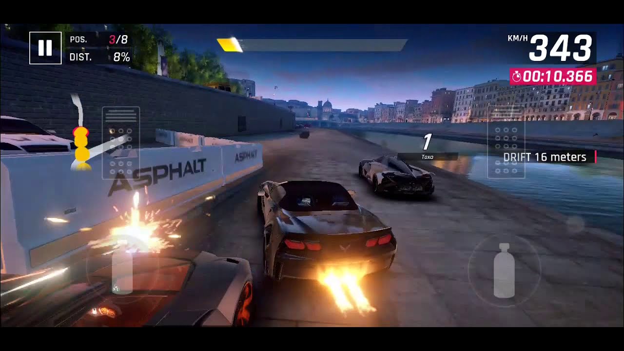 Asphalt 9 - Hard map, great skill (Rome capital of world) - YouTube