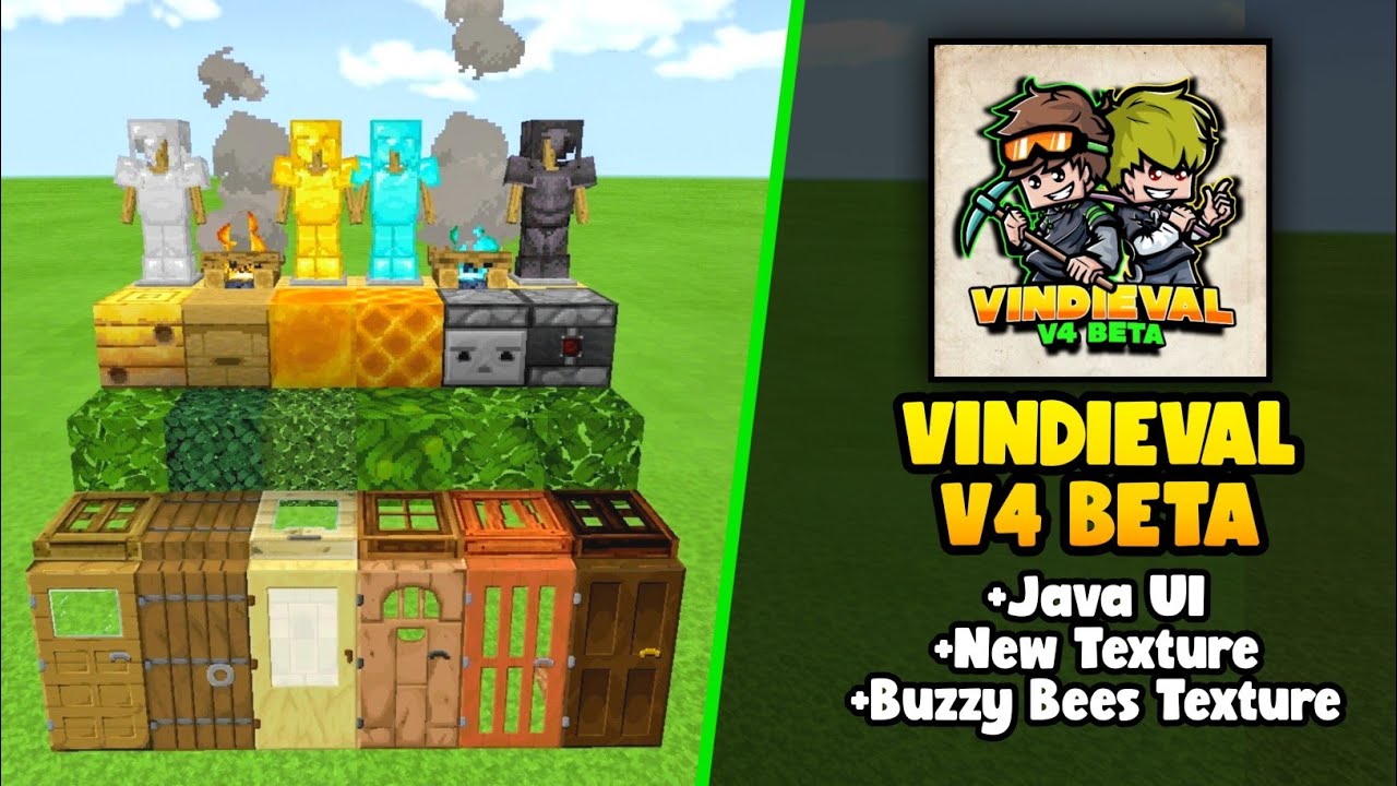 Nah Ini Update "VINDIEVAL V4 BETA" New Texture, Java UI & Buzzy Bees Texture! - YouTube