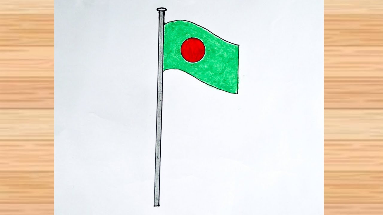 Bangladesh National flag drawing || How to draw national flag || Step ...
