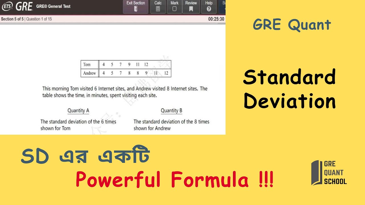 Standard Deviation || Powerful Formula || Masterpiece Discussion || GRE ...