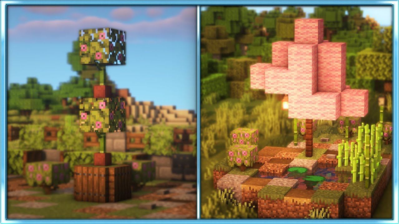 Minecraft | 10+ Garden Tree Build Hacks and Ideas - YouTube