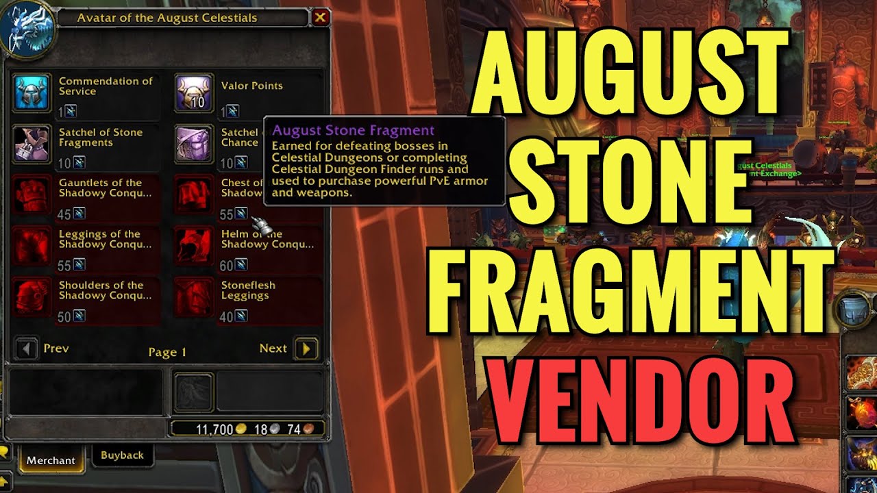 August Stone Fragment Vendor Location (ALLIANCE) (WoW MOP) - YouTube