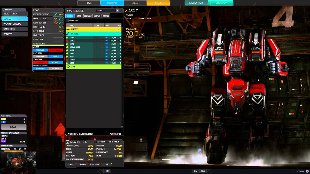 MechWarrior Online: Archer T (Tempest) Review - YouTube