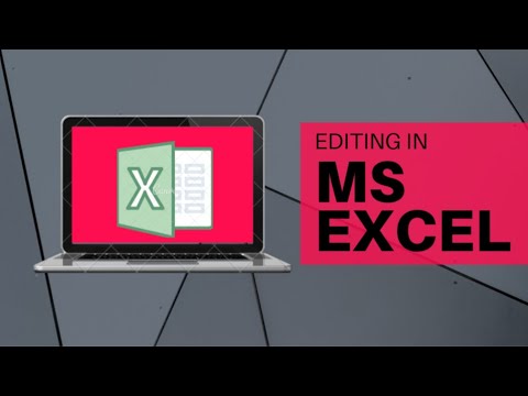 Editing in MS Excel - YouTube