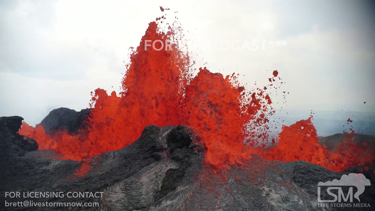 5-21-2018 Kapoho, Hi Insane footage of huge lava eruption at Kilauea ...