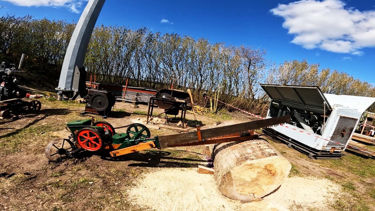 1922 Teles Drag Saw w/ 2 HP HOBBS Engine | Over 100 Year old Chainsaw ...