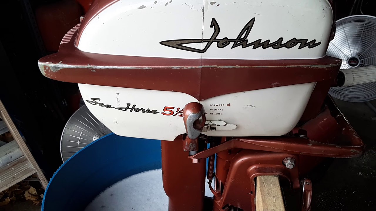 1958 johnson 5.5 hp - YouTube