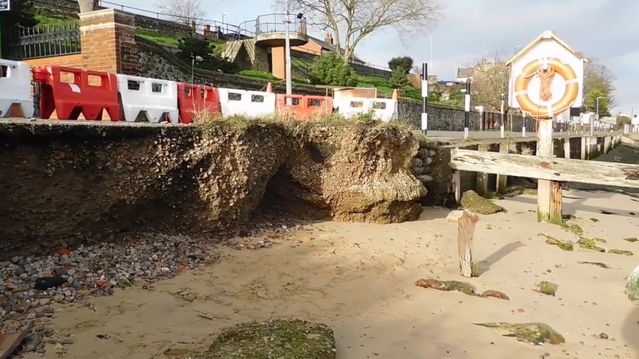 Fear of road collapse on Riverside Road Gorleston Norfolk - YouTube