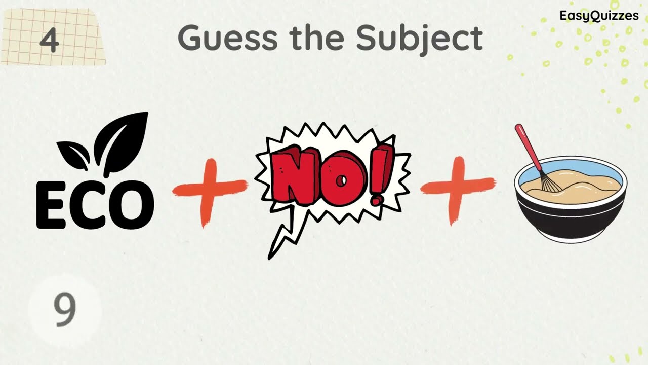 Guess these 20 Subject's from given Clues - YouTube