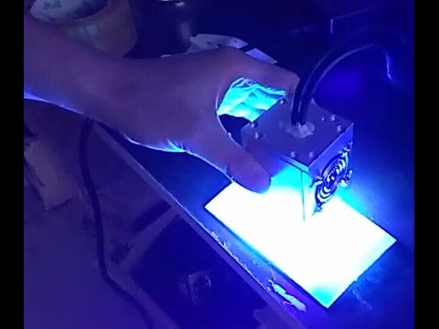 led uv curing lamp for inkjet uv ink - YouTube