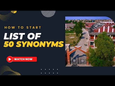 List Of 50 Synonym| For Entry Test Preparation - YouTube