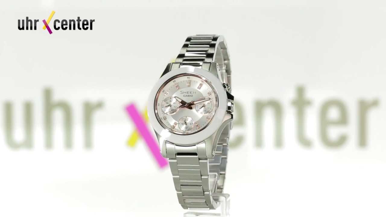 Casio SHE-3503SG-7AER Sheen Damenuhr - YouTube