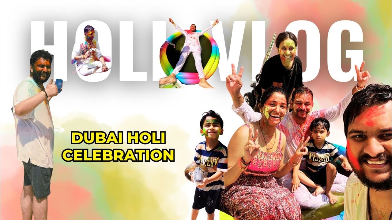 Holi Vlog | Holi Celebration in Dubai | Holi in Dubai | Indian Festival ...