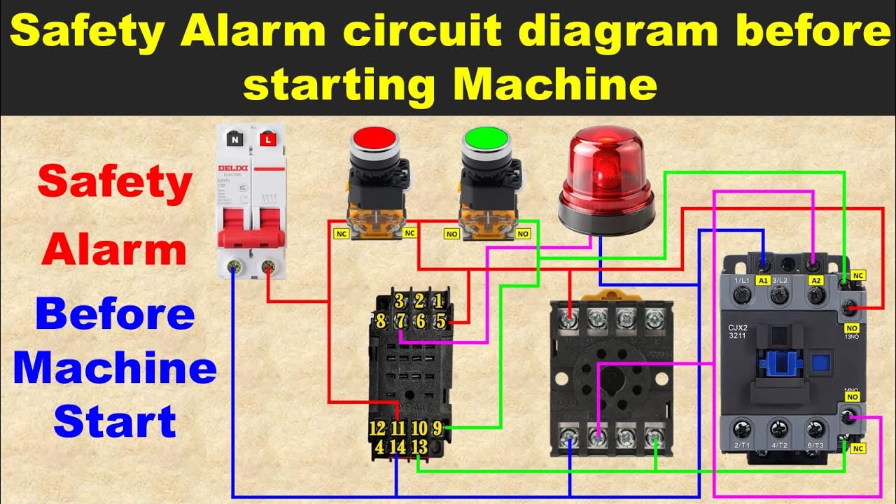 Safety Alarm Circuit Before Machine Startup | Safety alarm circuit ...