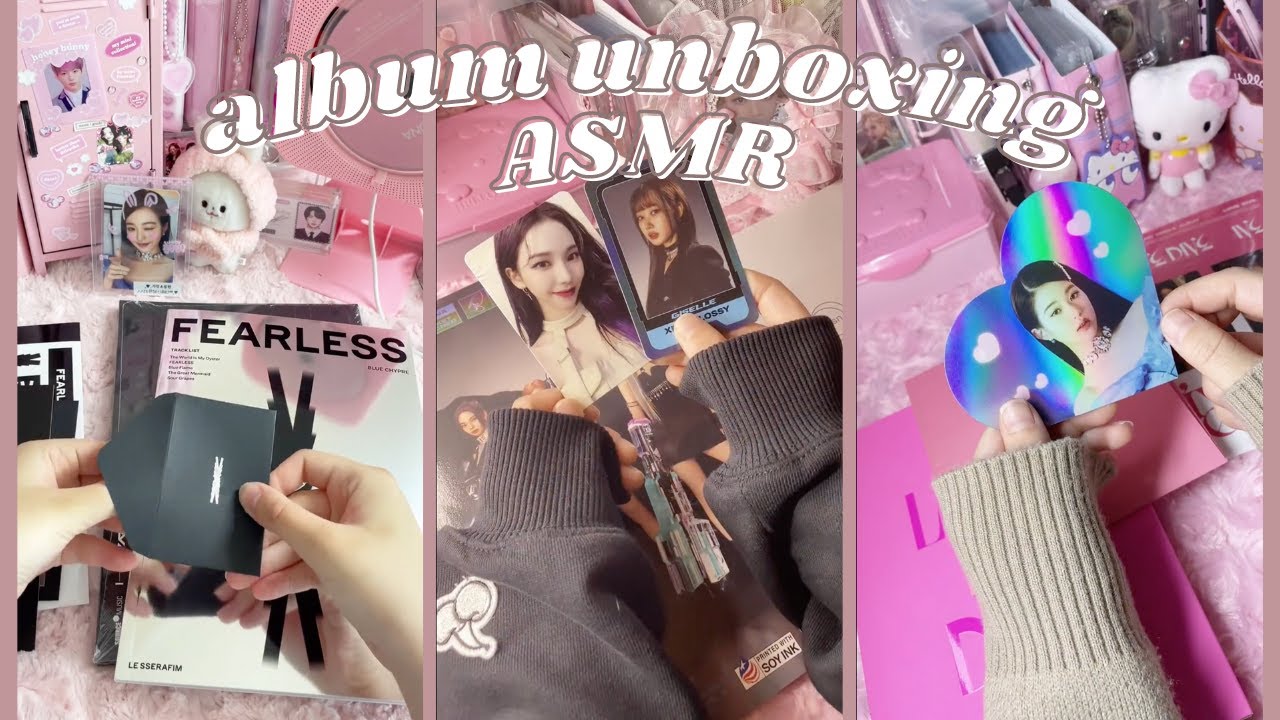 [ASMR] 🖇 unboxing k-pop albums | [ASMR] 🖇 앨범 언박싱 - YouTube