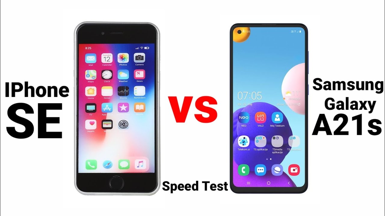 Samsung Galaxy A21s vs IPhone SE Speed Test - YouTube