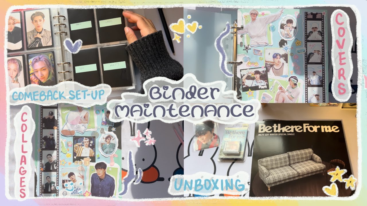 binder maintenance #2 | making binder covers, cb set up, reorganizing ...
