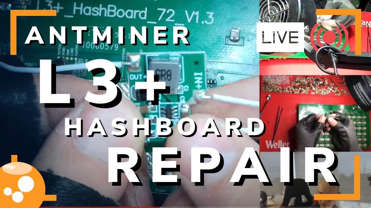 Antminer L3+ Hashboard Repair - Bitcoin ASIC Miner Repair LIVE - 008 ...