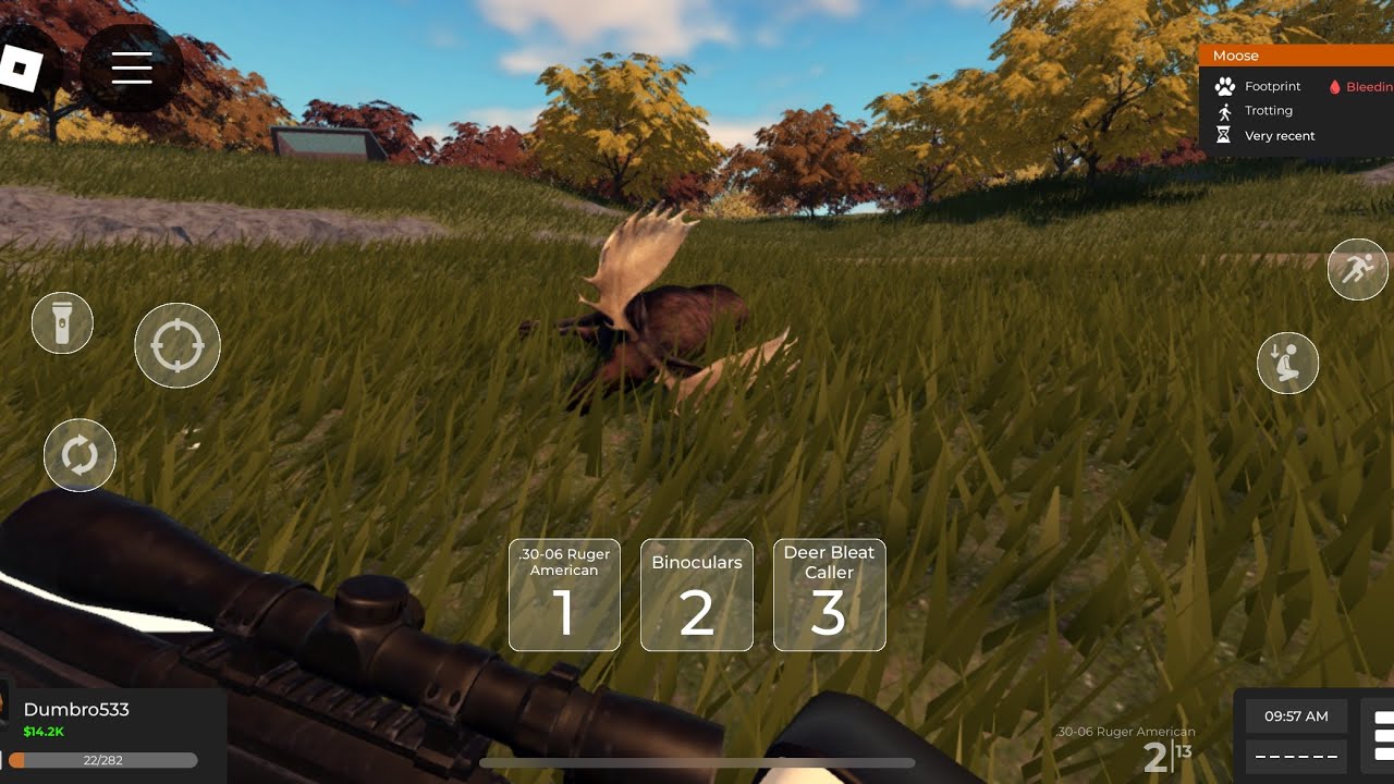 Coyote down in Hunting Season Roblox - YouTube