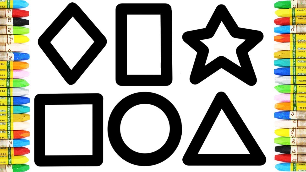 Drawing Shapes and Colors, Coloring and Painting for Toddlers, Kids ...