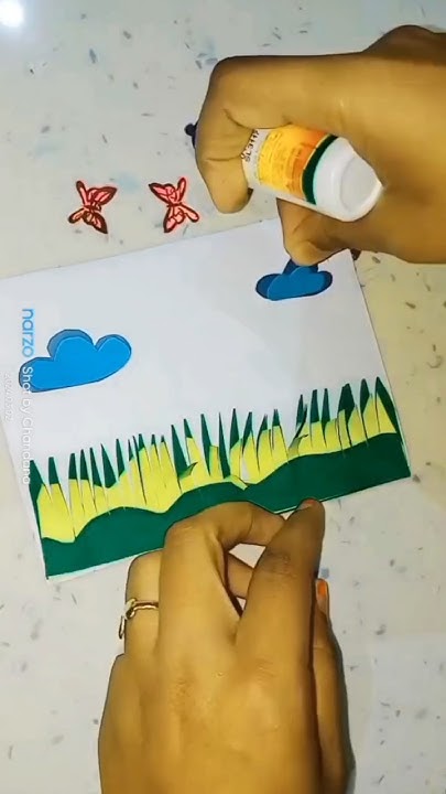 landscape craft/ scenery crafting idea 💡 easy landscape #scenery #craft ...