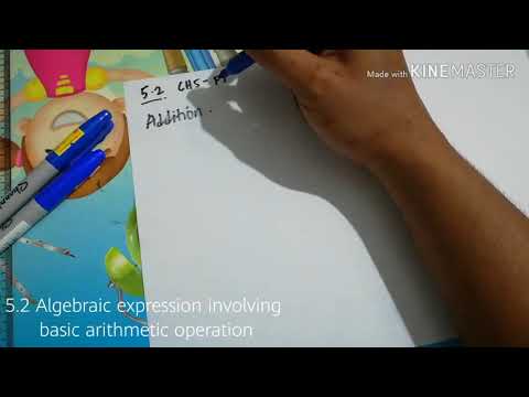 5.2 Algebraic expression involving basic arithmetic operation - YouTube