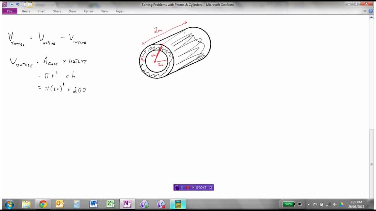 Solving Problems with Cylinders and Prisms - YouTube