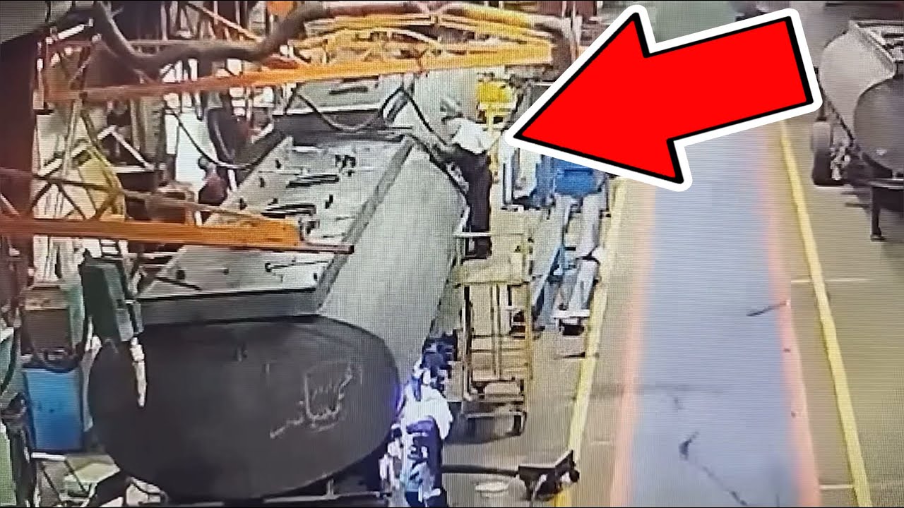 FACTORY WORKER FALLS ACCIDENT😱 - YouTube