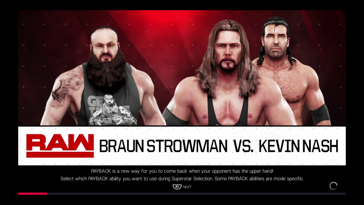 WWE 2K19 Braun Strowman Alt. VS Kevin Nash 1 VS 1 Match - YouTube
