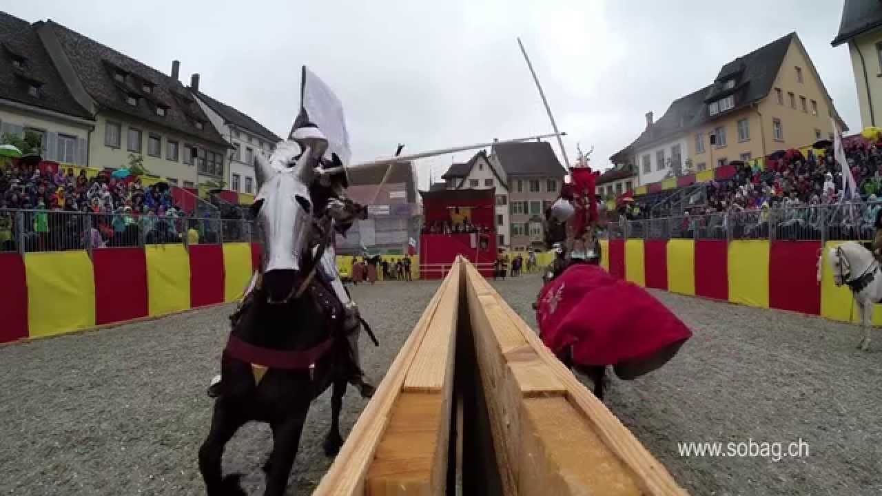 Ritter beim Lanzenstechen - YouTube