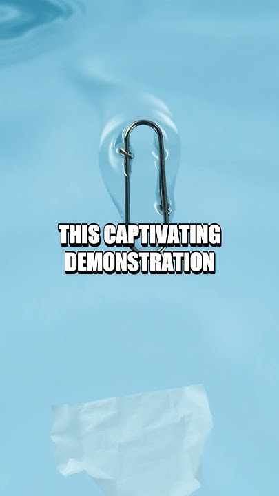 Floating Paper Clip: Exploring Surface Tension - YouTube