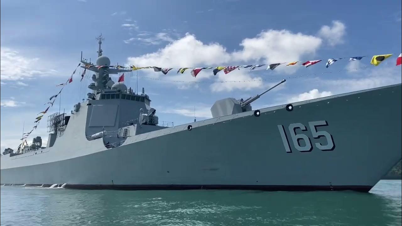 Chinese 052D destroyer in Langkawi, Malaysia - YouTube