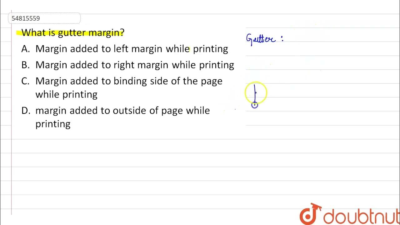 What Is Gutter Margin CLASS 14 COMPUTER KNOWLEDGE GENERAL what-is-gutter-margin-class-14-computer-knowledge-general