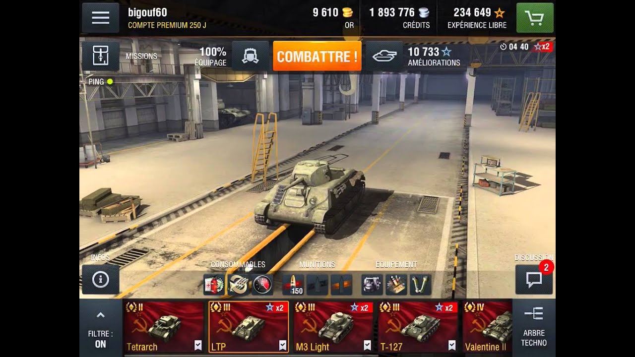 World of tanks blitz CHARS PREMIUMS URSS (Tetrarch,LTP,M3 Light,T-127 ...