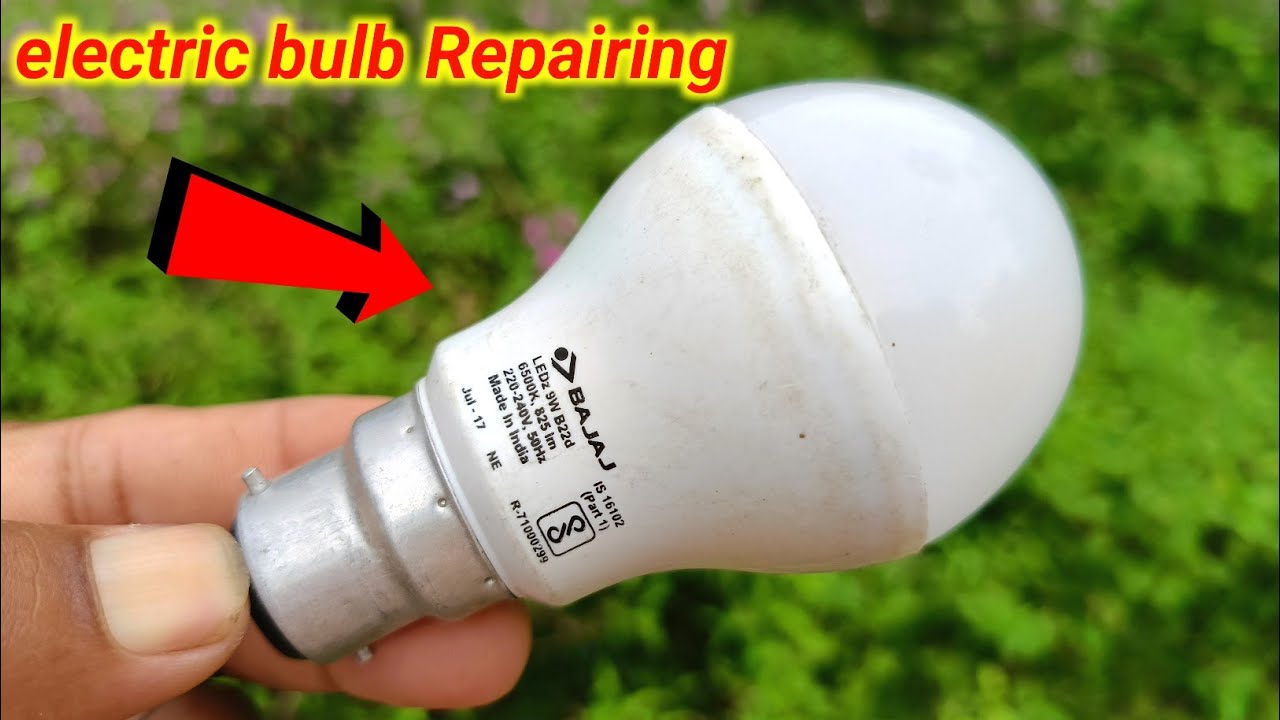 electric bulb Repairing || how to repair electric bulb || S.R Electronic's work - YouTube