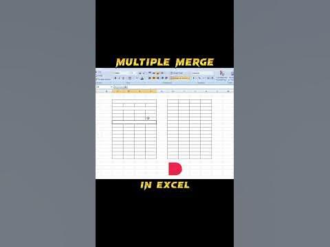 Multiple Merge in Excel with a short time #exceltutorial #excel #exceltricks #exceltips - YouTube