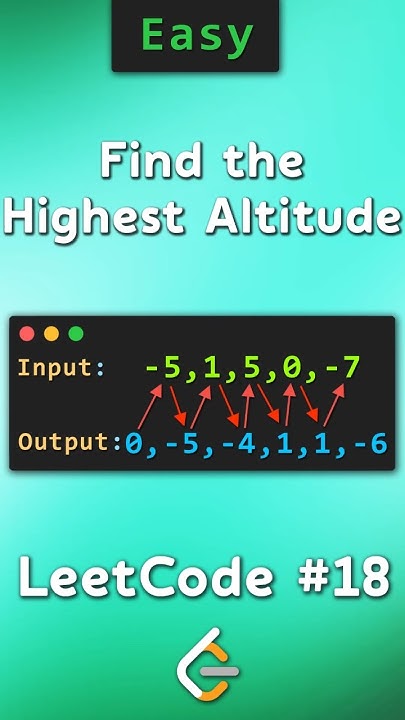 Find the Highest Altitude Çözümü - LeetCode - YouTube