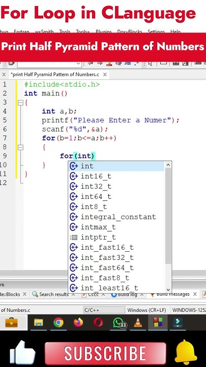 Print Half Pyramid Pattern of Numbers | C Language - YouTube