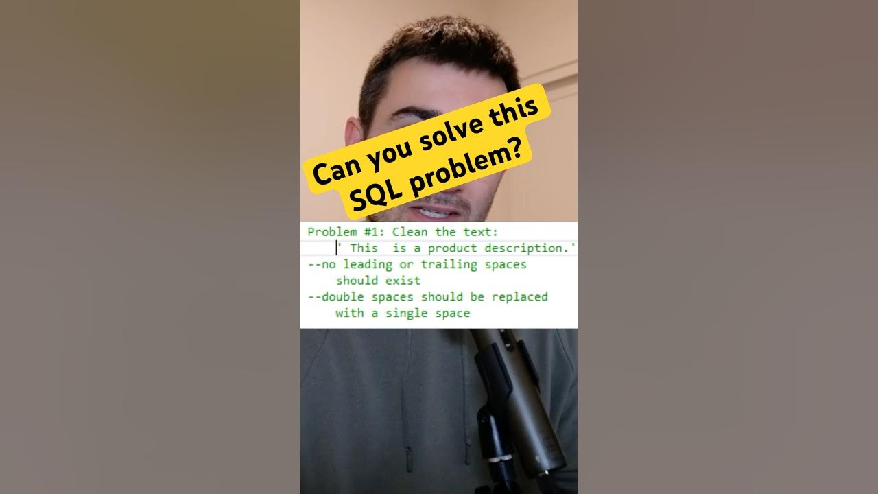Can you solve this #SQL problem? #data #dataanalytics - YouTube
