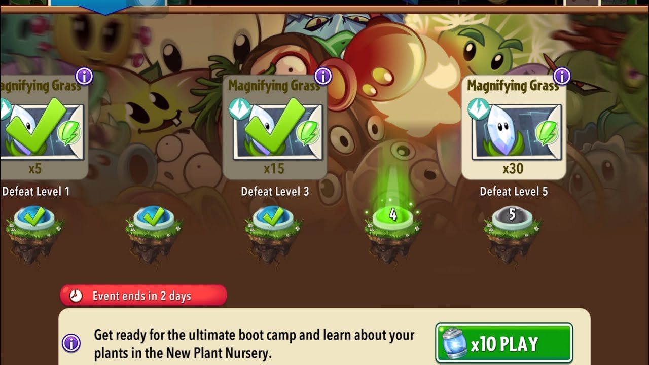 (NEW) Magnifying Grass Part 2 Plants vs. Zombies 2 #pvz2 - YouTube