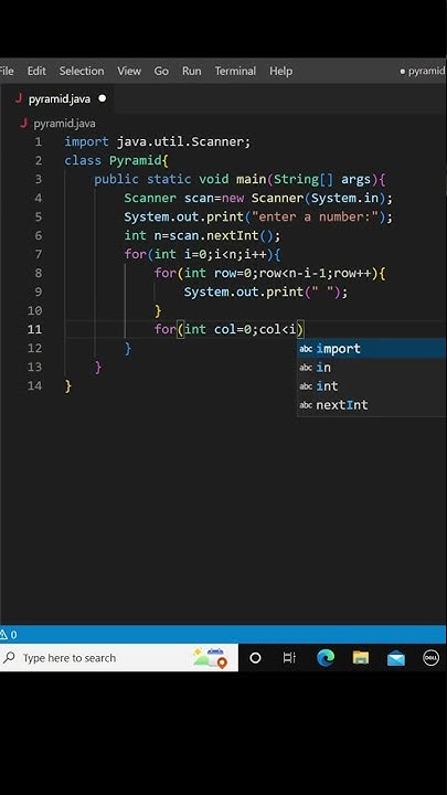 Create pyramid using java - YouTube