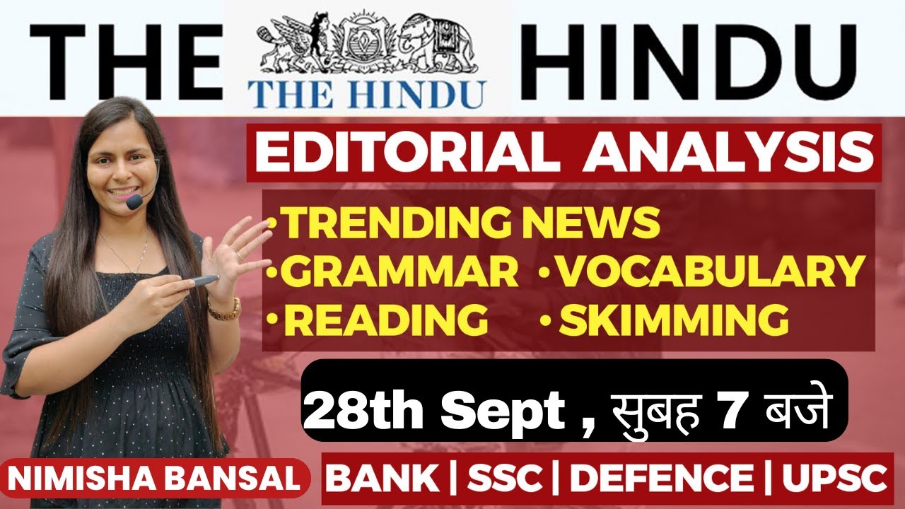 The Hindu Editorial Analysis | 28th Sept 2023 | Vocab, Grammar, Reading ...